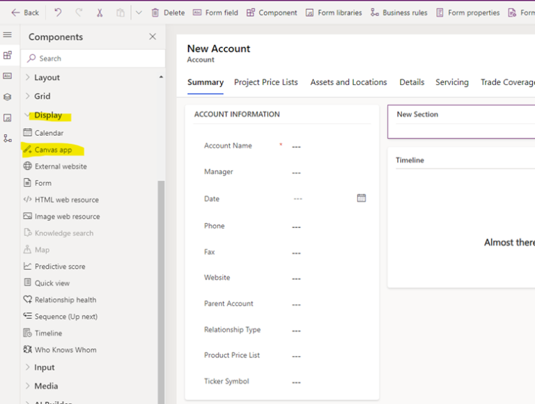 How To Embed A Canvas App On A Model Driven Dynamics Form? - AqualityCRM